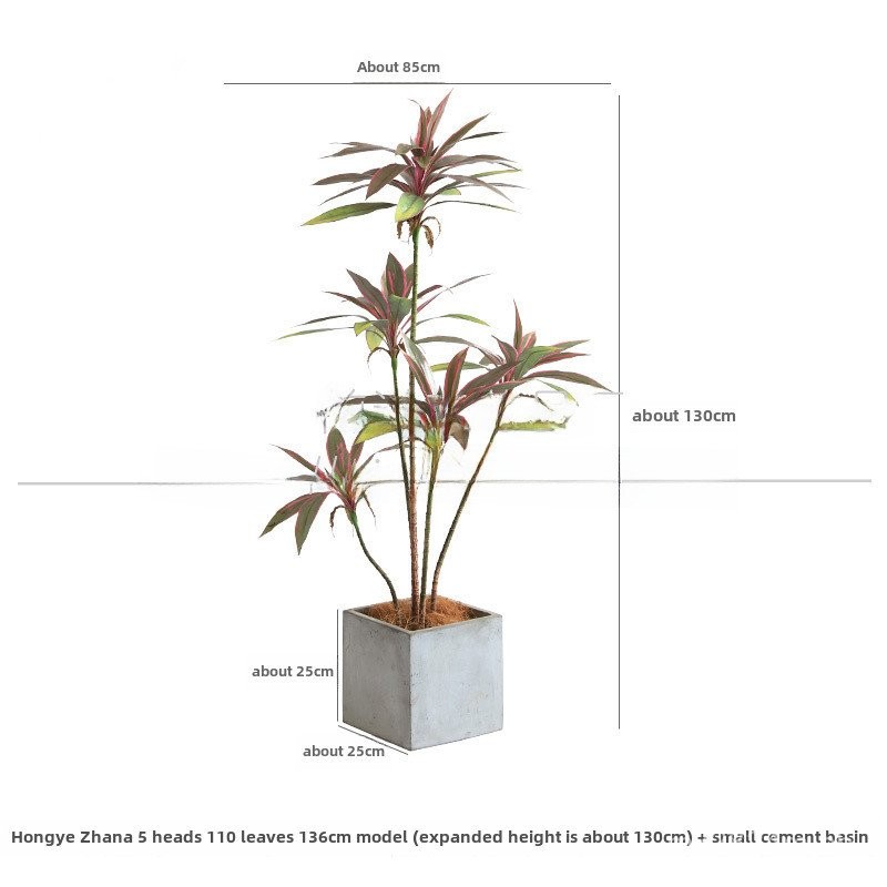 Factory Wholesale Simulation Green Plant REDLEAF Canna Potted Plant ...