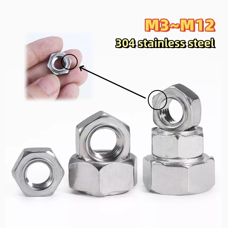 Hexagon Weld Nuts 304 Stainless Steel No Solder Joints/With Solder ...