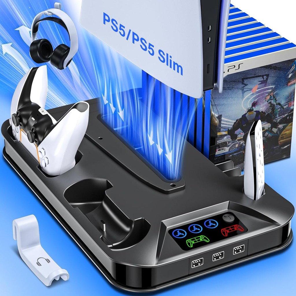 PS5/PS5 Slim/PS5 Pro Cooling Station for Playstation 5 Slim&Standard ...