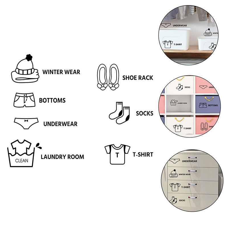 GMARTY [Only Sticker,No Storage Box] Baby Boy Clothes Stickers Home ...