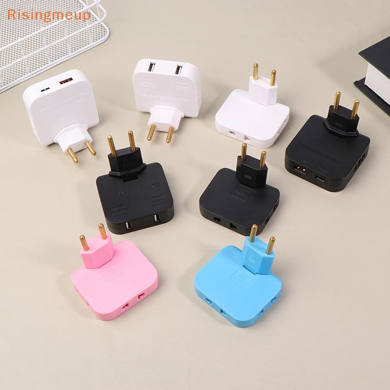 [Risingmeup] 180 Degree Rotatable Socket 3-in-1 EU Plug Converter ...