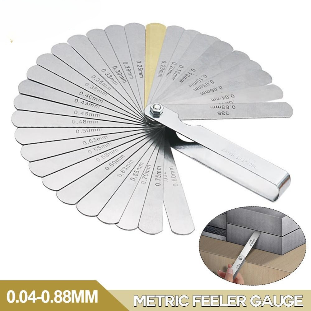 32 Blades Metric Size Feeler Gauge High Precision 0.04-0.88mm Thickness ...