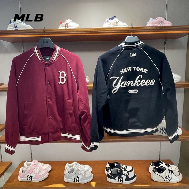 MLB NY 100%Original Embroidered Logo Loose Baseball Jackets For Men ...