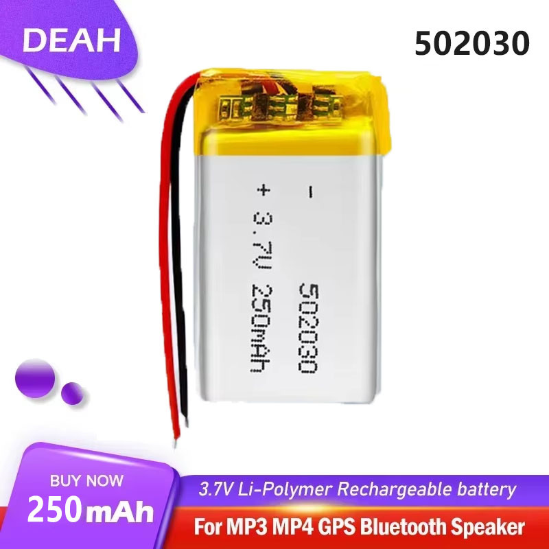 502030 052030 3.7V 200mAh Lithium Polymer Rechargeable Battery 602030 ...