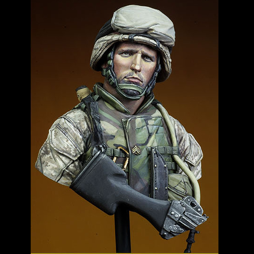 1/10 USMC Fallujah Iraq 2004, Resin Model figure Bust, GK, Military ...