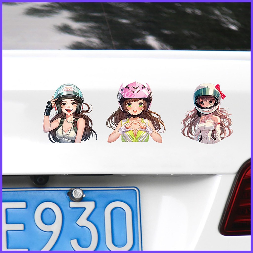Biker Girl Motorcycle Racing Car Decal Bumper & Motorcycle Sticker ...