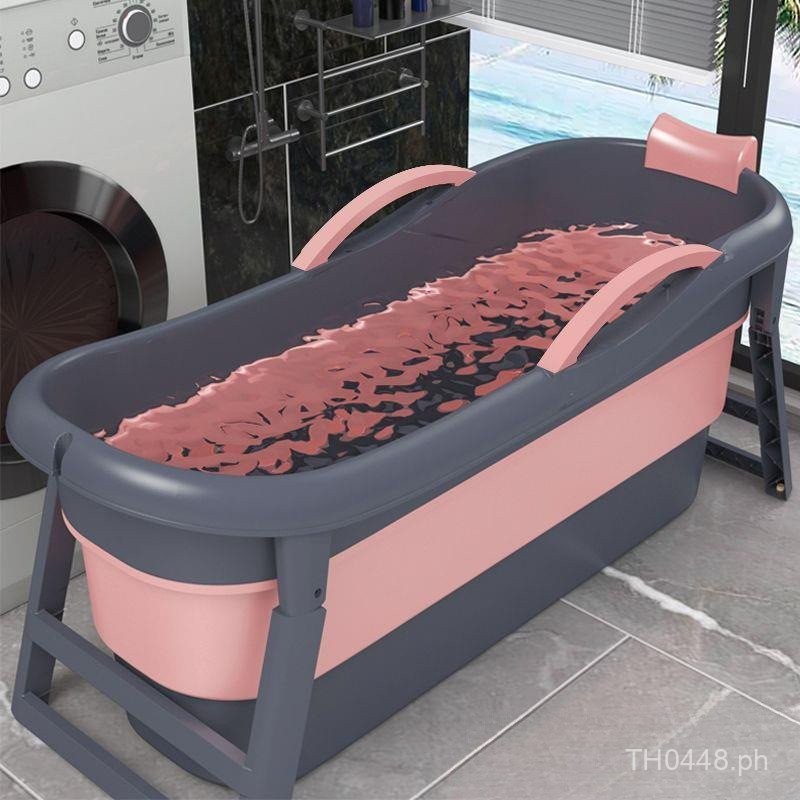 Foldable Bath Bucket Soaking Tub Sitting Thickened Bathtub Adult Bath ...