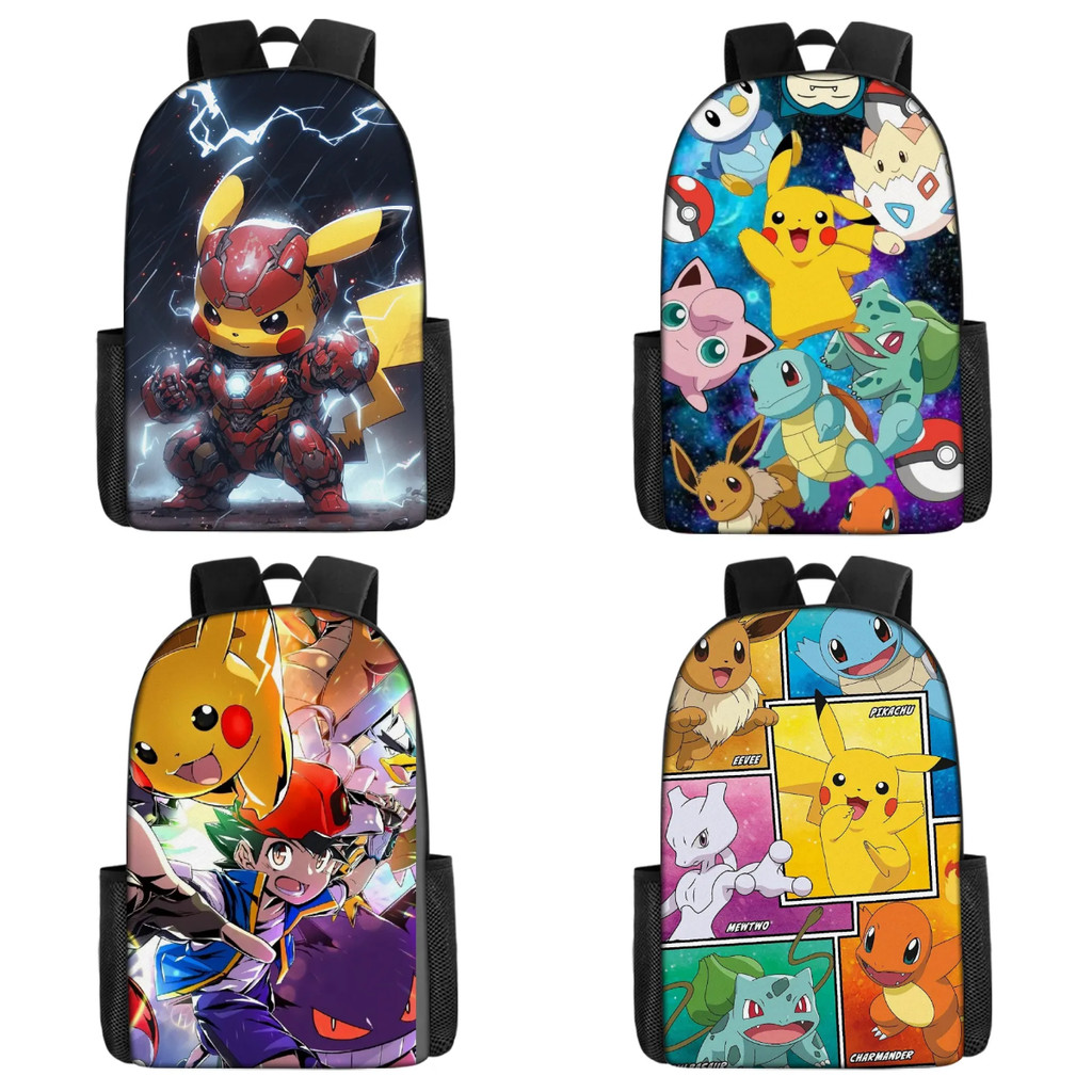 20L Primary and Secondary Pokemon School School Bag Set 16-inch Cartoon Backpack To Reduce ...