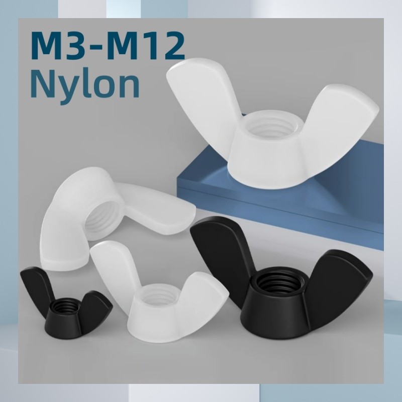 Nylon Wing Nut Plastic Insulated Hand Tighten Butterfly Nuts M3 M4 M5 ...