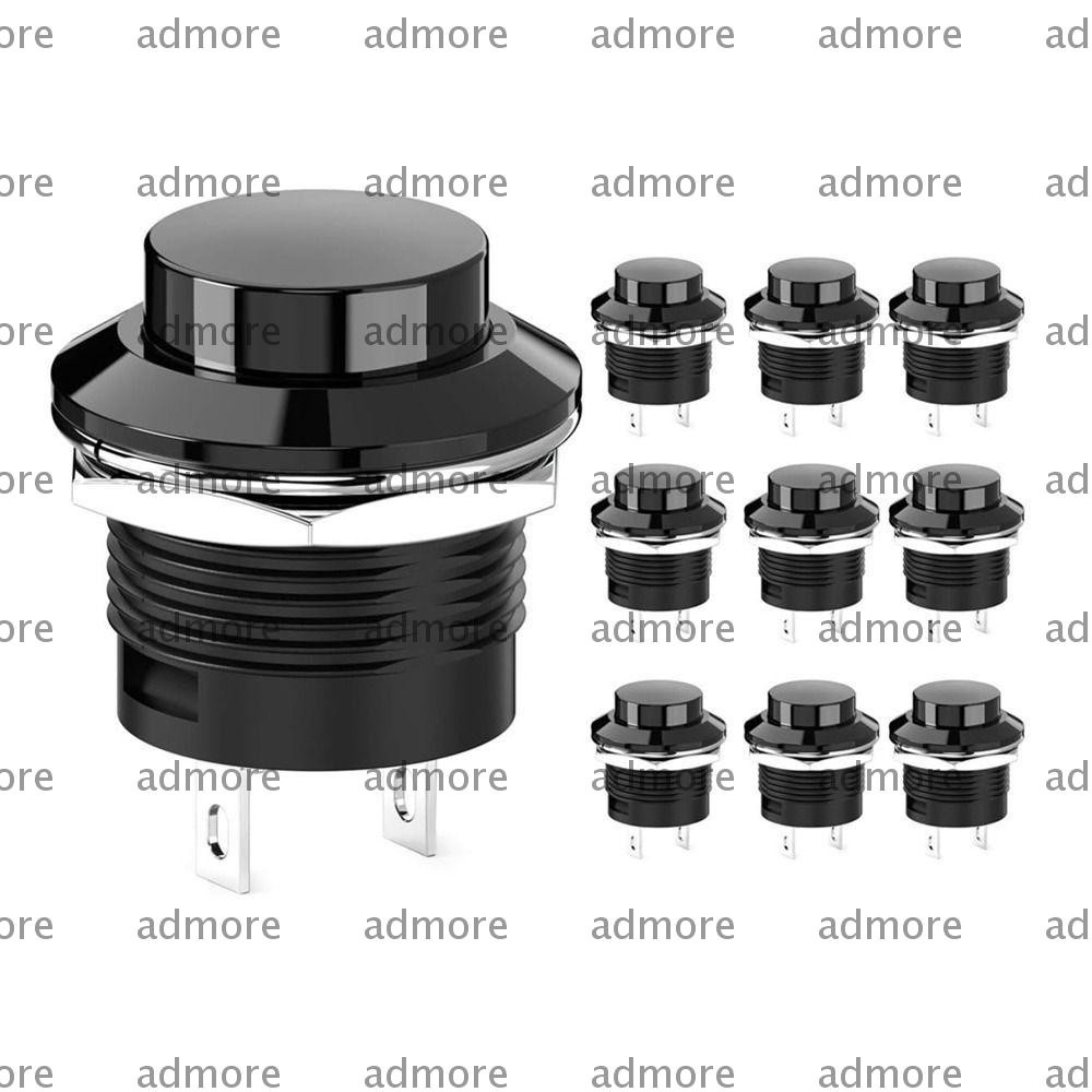 ADMORE Momentary Push Button Switch, Round Switch Mini, AC 250V / 3A AC ...