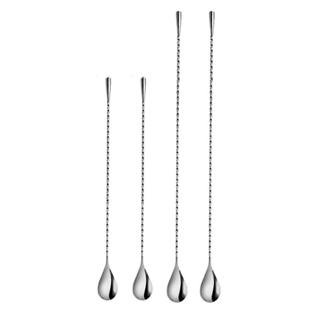 ULTRA| 2 Pcs Bar Spoon Stainless Steel Cocktail Mixing Stirrers Shaker ...