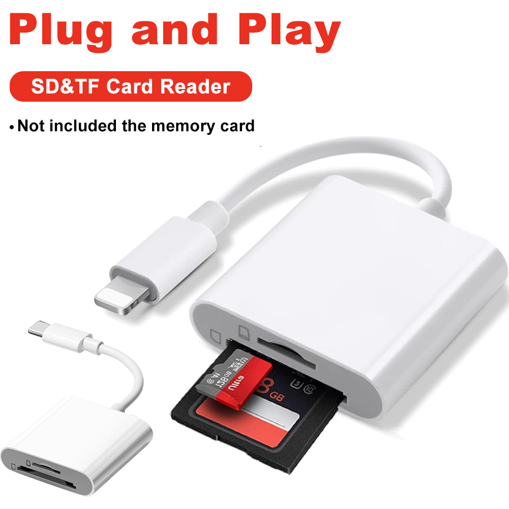 2 In 1 SD TF Memory Card Adapter sd memory card converter Card reader ...