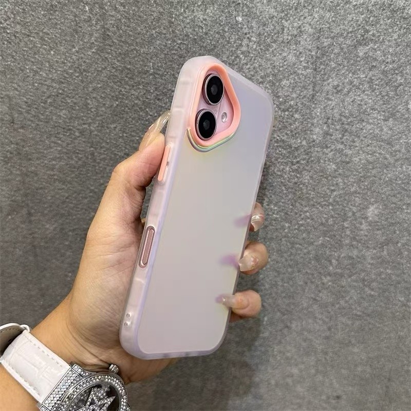 Luxury Frosted Aurora Dazzling Acrylic Phone Case for iPhone 16 Pro Max ...