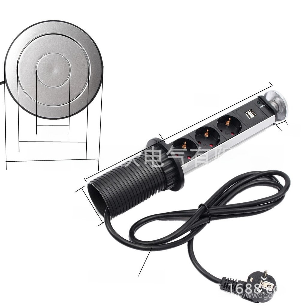 European Standard Lift Socket German Standard Desktop Pull-out Socket ...