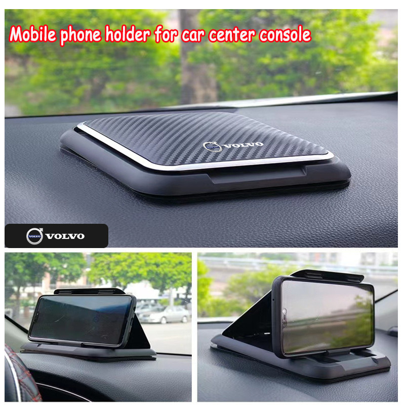 Volvo Car Center Console Carbon Fiber Phone Holder GPS Holder Center ...
