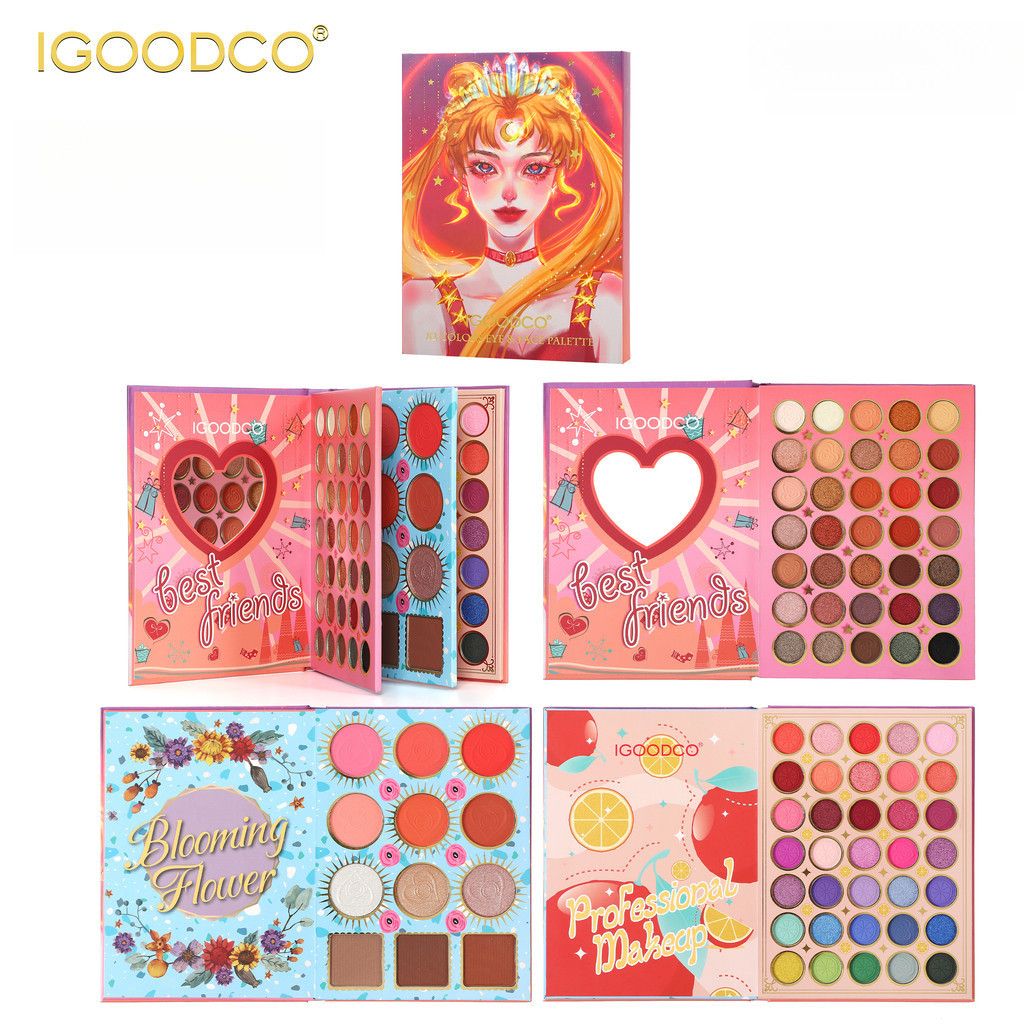 IGOODCO 82 Color Pretty Girl Pattern Shimmer Matte Multicolor Eye ...