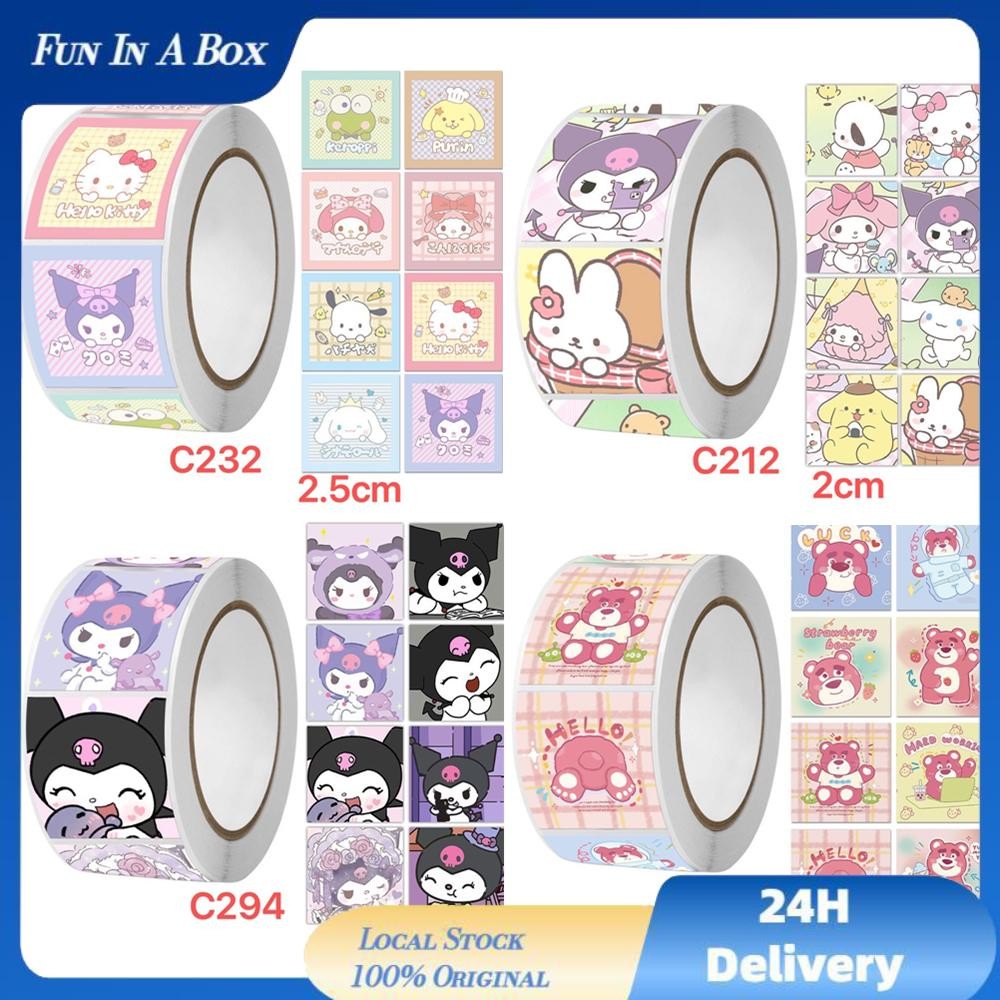 500/pcs Cute Sanrio Series Hello Kitty Emoji Sticker DIY Tapes Label ...