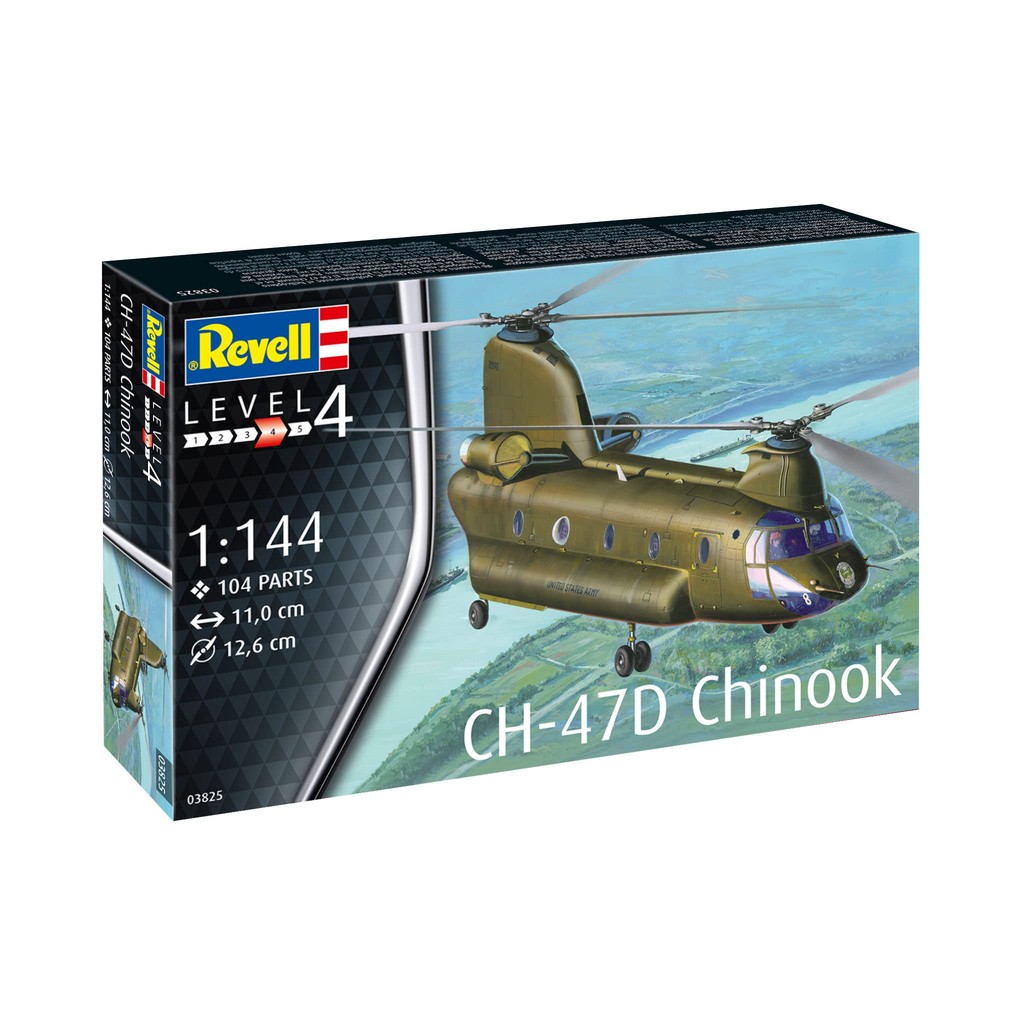 German Revell (Revell) 1/144 US Army CH-47D Chinook Plastic Model 03825 ...