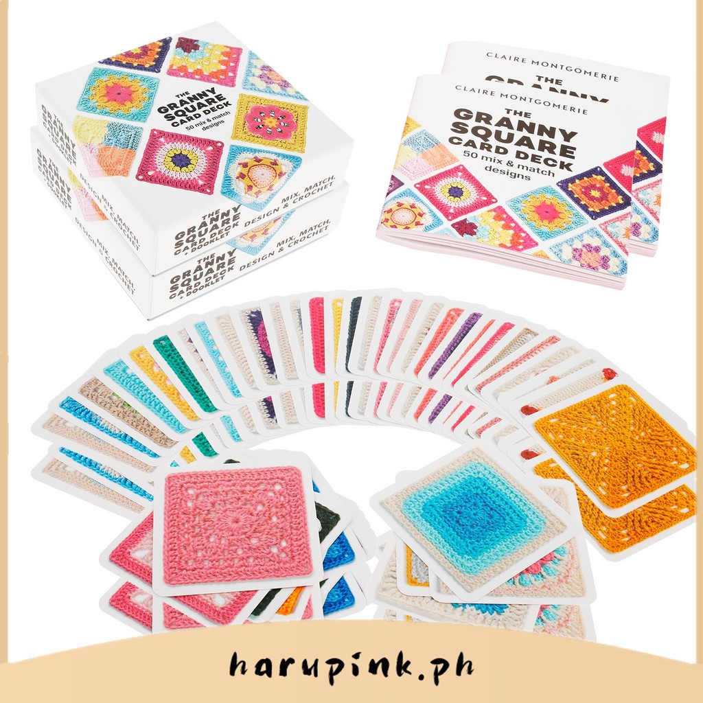 Granny Square Card Set Complete Crochet Card Deck DIY Crochet Blocks ...