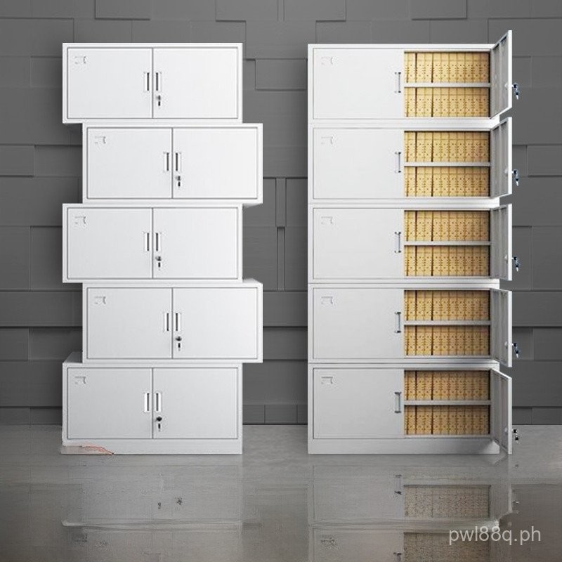 Split Five-Section Iron Sheet Document Cabinet File Cabinet with Lock ...