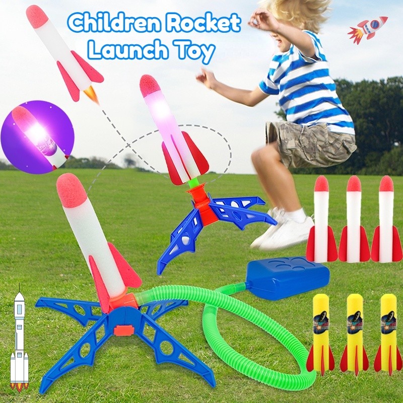 Children Toy Rocket Launch Chamber Inflatable Toy Flight Rocket ...