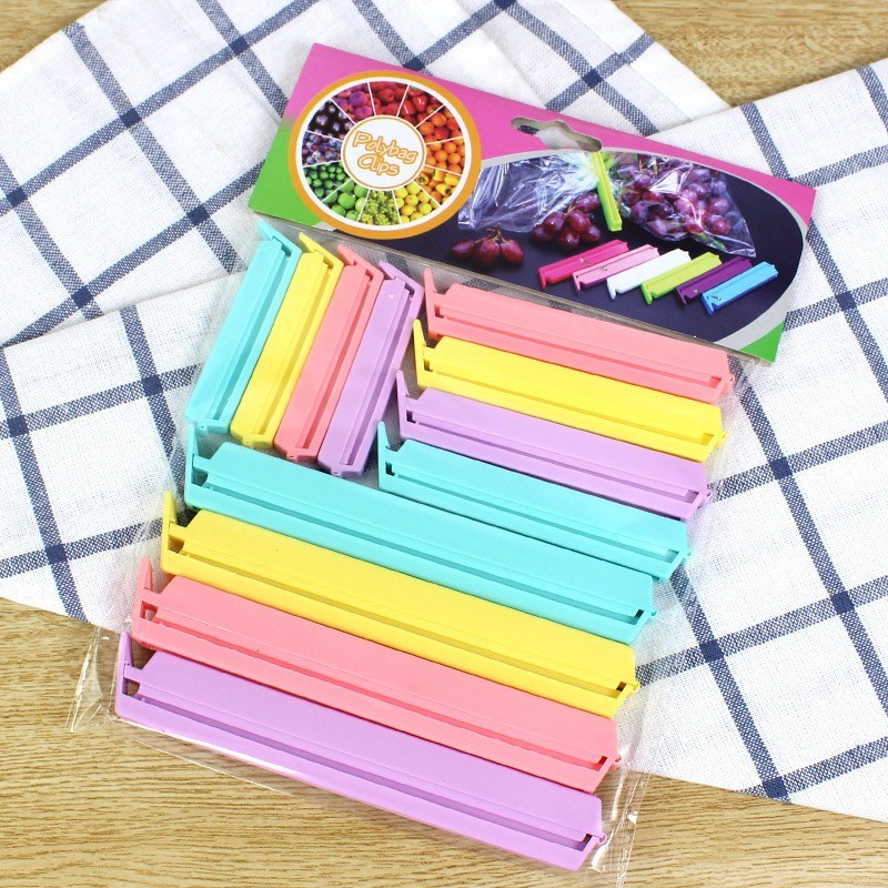 12PCS/Set Small and Large Size Color Sealing Clamp Food Snack Plastic ...