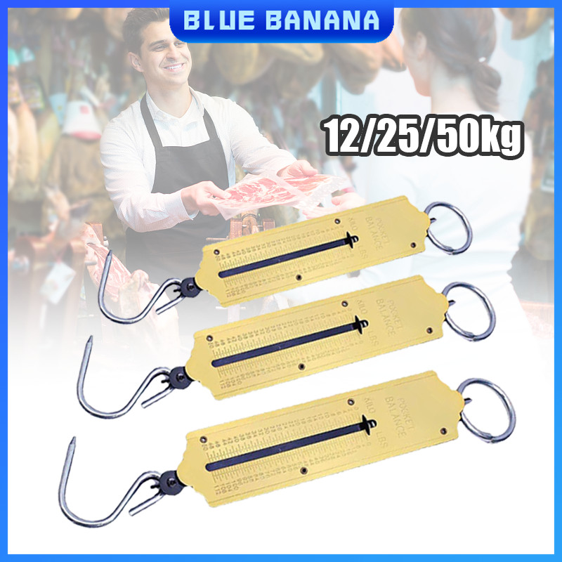 12kg 25kg 50kg Spring Scale Portable Metal Pocket Hanging Scale ...