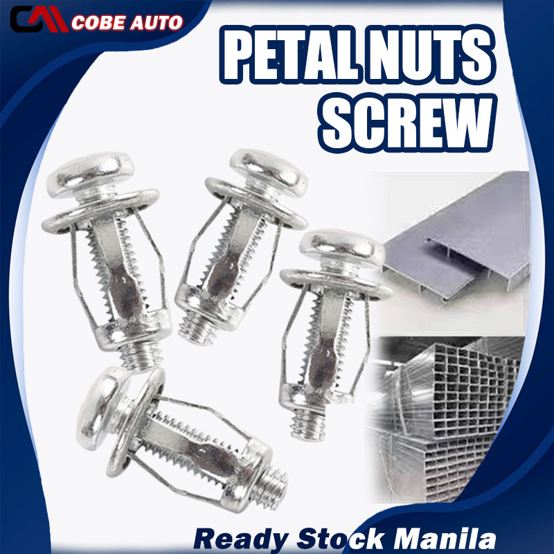 5PCS 10PCS M5 M6 Iron Rivet Nuts, Petal Rivet Lock Jack Metal Screws ...
