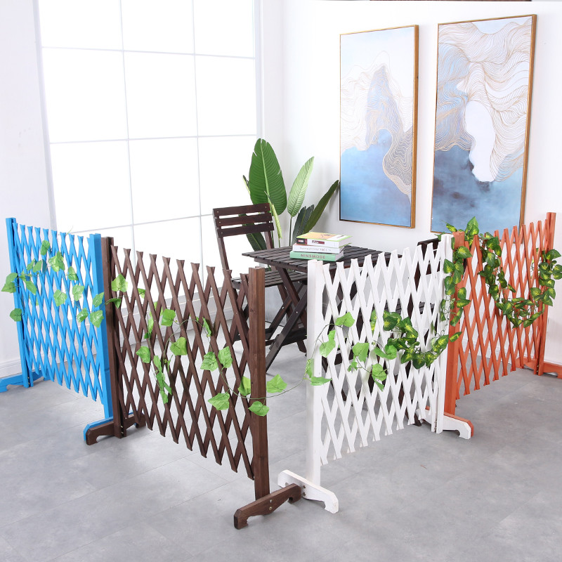 Outdoor Movable Retractable Anti-Corrosion Wood Fence Garden Guardrail ...
