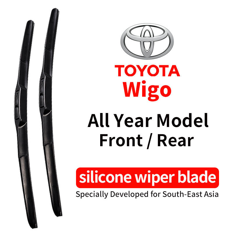 Toyota Wigo Wiper Set (Front/Rear) for All Year Model Vigo Car Window ...