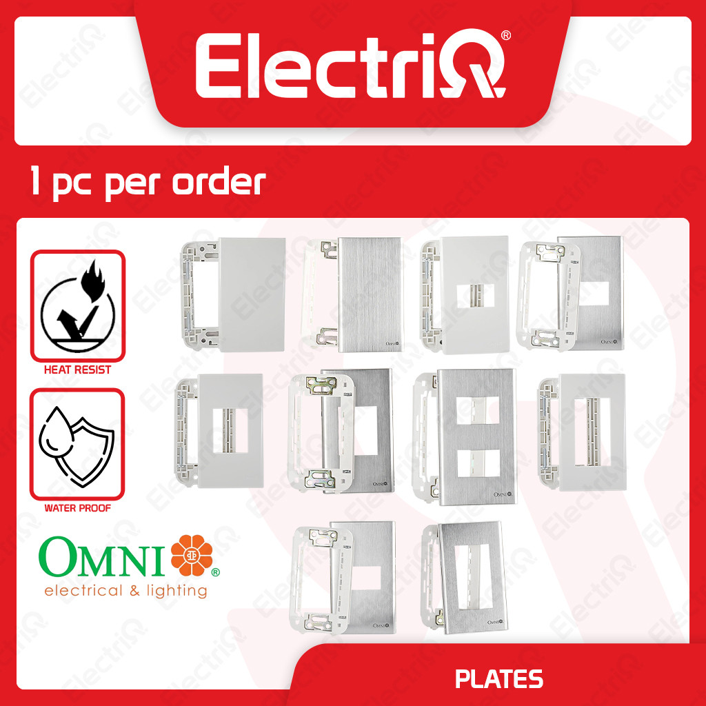 Electriq | Omni 1-Gang, 2-Gang & 3-Gang Plate,Blank Stainless Plate ...