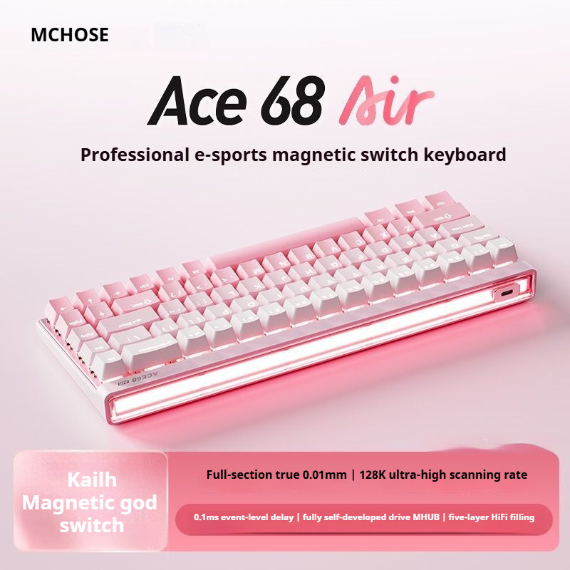 MCHOSE Ace68 Air Magnetic Switch Mechanical Keyboard Wired Customized ...