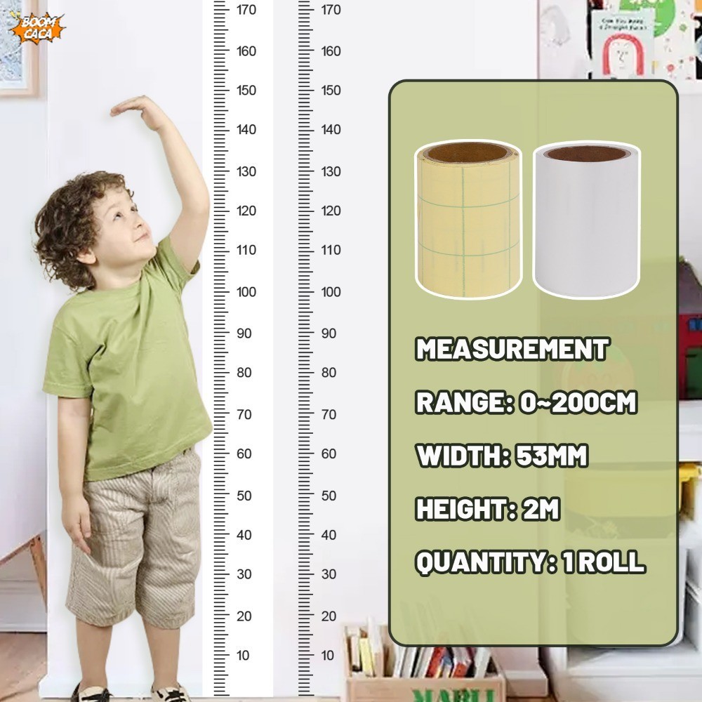Self Adhesive Writable 0-200cm Height Measuring Sticker Living Room ...