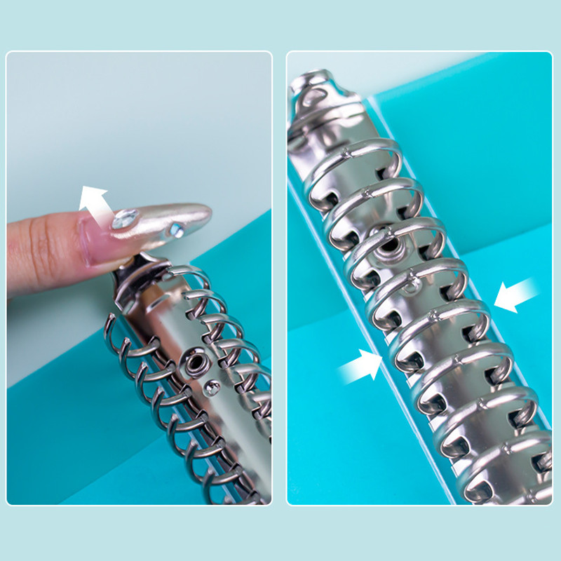 B5 Refillable Binder Notebook Pink Purple Blue A5 Ring Stationary ...