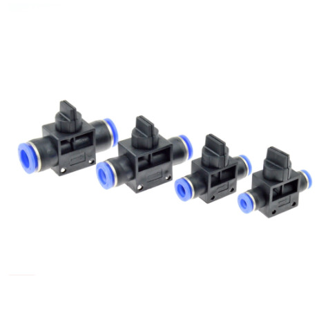 GG+Pneumatic Hand Valve Fitting 6/8/10/12mm T-joint 2-Way Flow Limiting ...