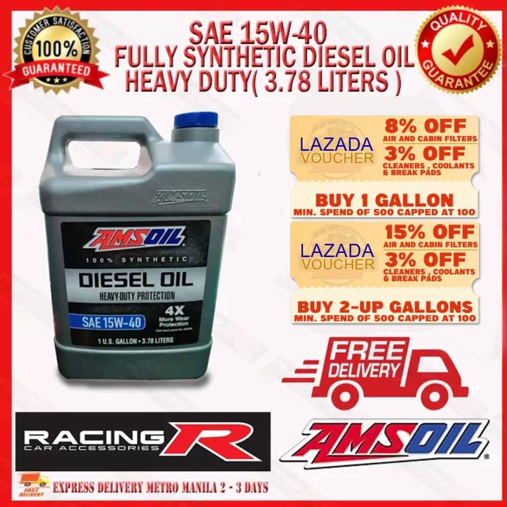 1 Gallon AMSOIL SAE 15W-40 Fully Synthetic Diesel Oil / with FREEBIE ...