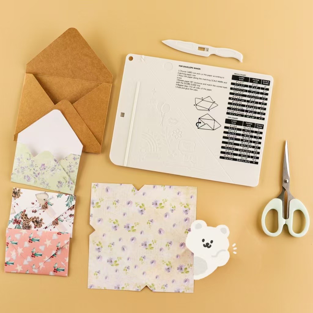 Plastic Scoring Board with Measuring Grid Handmade Craft DIY Paper ...