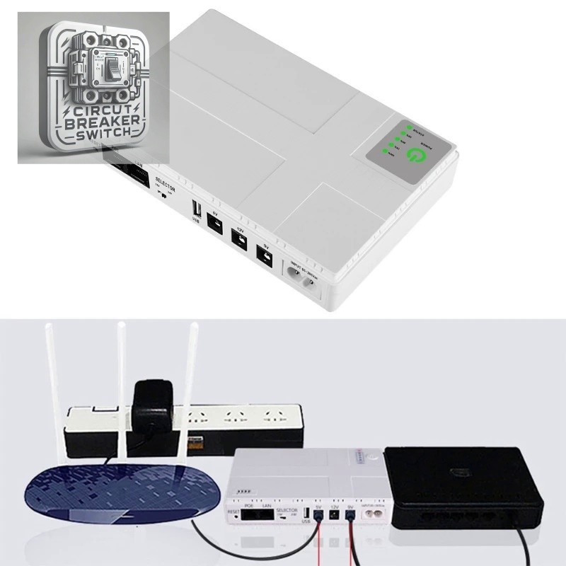 10400mAh Uninterruptible Power Supply USB 5V 9V 12V 1A Mini UPS Battery ...