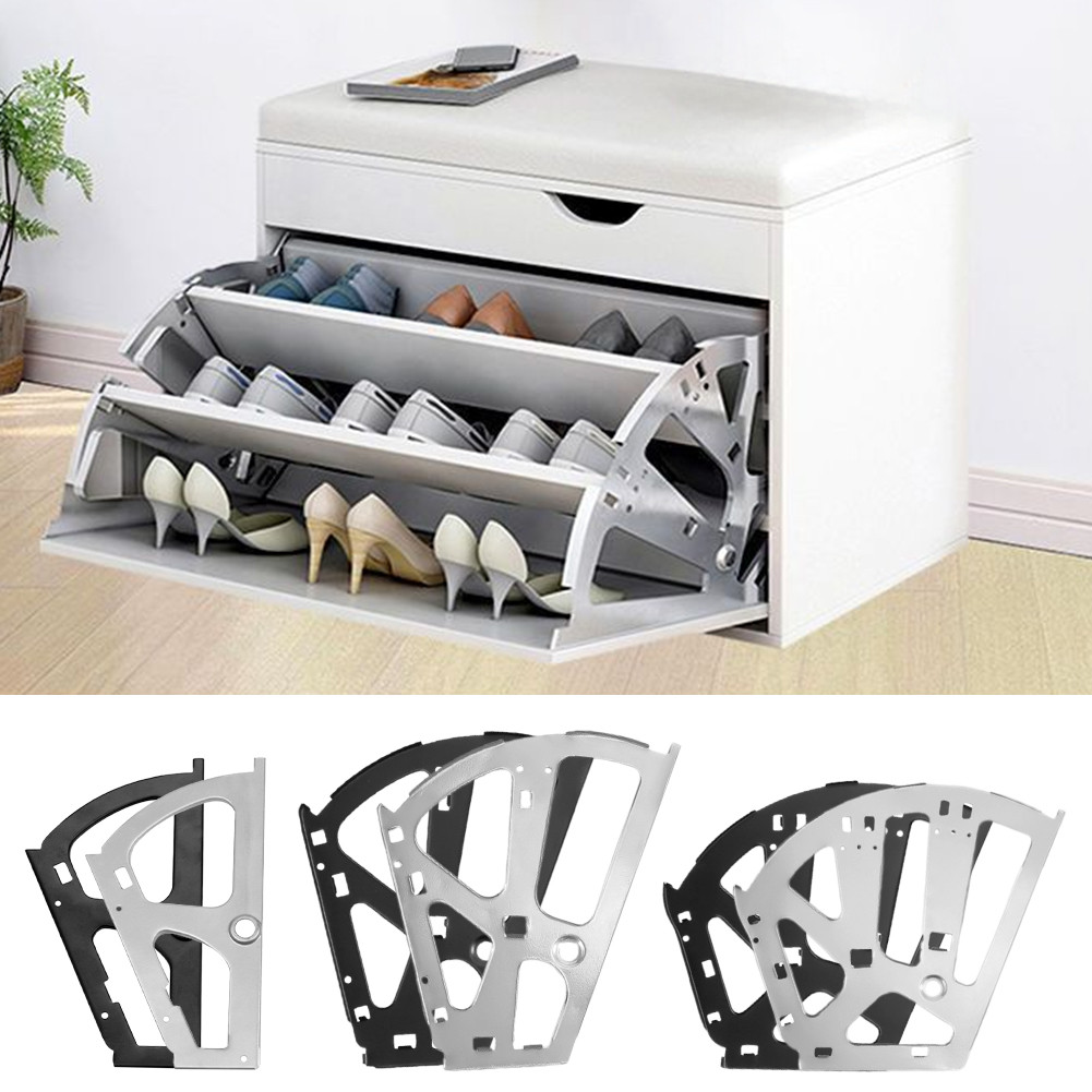 2Pcs Steel Shoes Drawer Cabinet Hinges Steel 304 Shoe Rack Shelf Flip ...