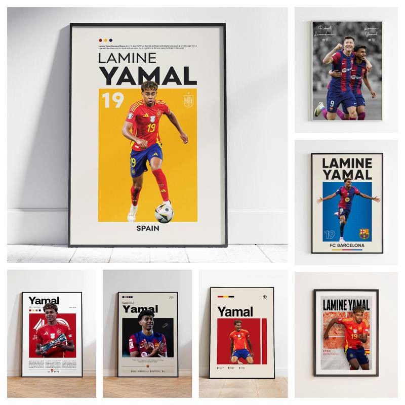 New Lamine Yaman football player Poster - Barcelona Lamine Yaman club ...