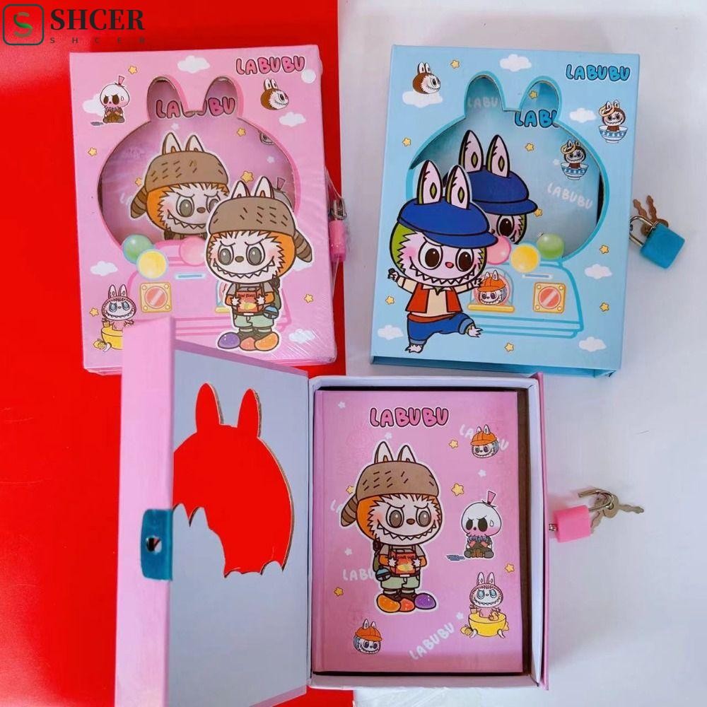 SHCER Labubu Diary Notepad, A6 Color Page Labubu Mini Notebook ...