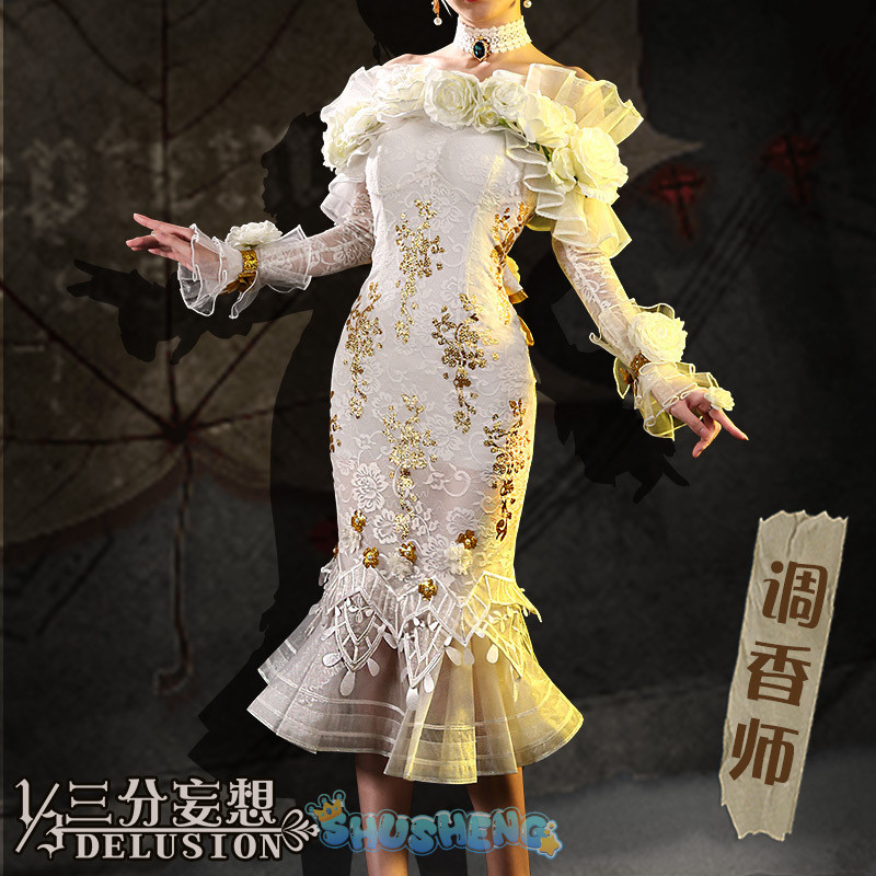 1/3Delusional Game Identity V Crimson Bride Cosplay Vera Nair Costume ...