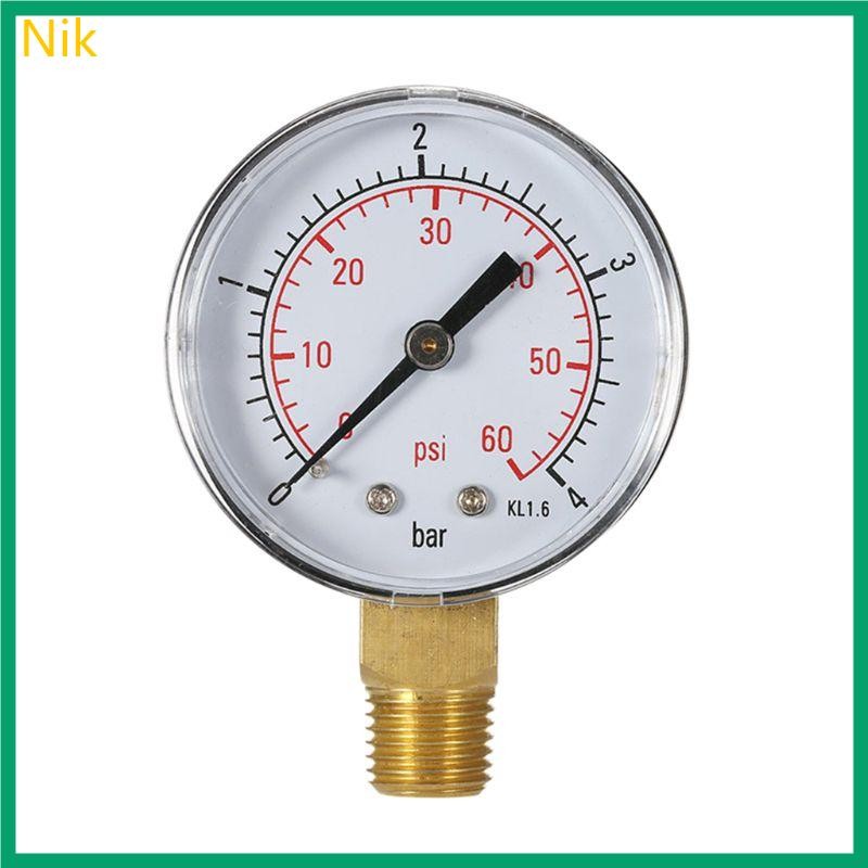Niki 0-4bar 0-60psi Air Compressor Hydraulic Pressure Meter 1 4 NPT ...