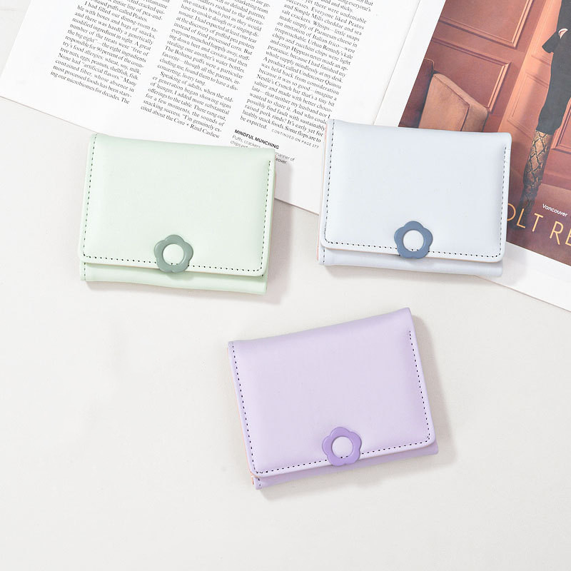 Korean Version of the Small Fresh and Sweet Mini Wallet Short Girl's ...
