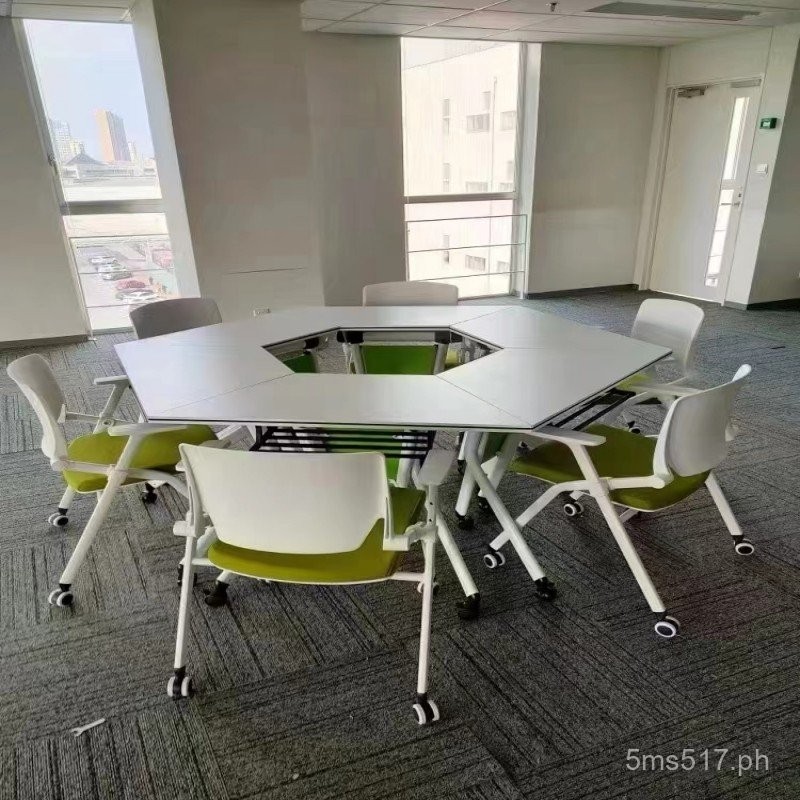 4I Folding Conference Table Wheeled Mobile Group Table Training Chair ...