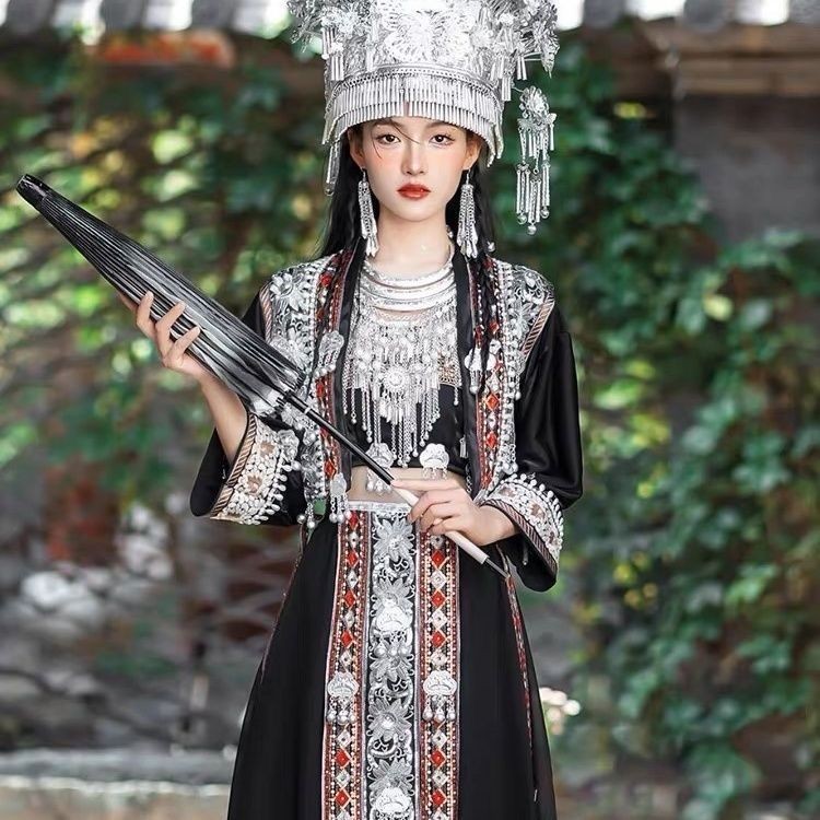 New Miaojiang Girl National Family Minority National Costume ...