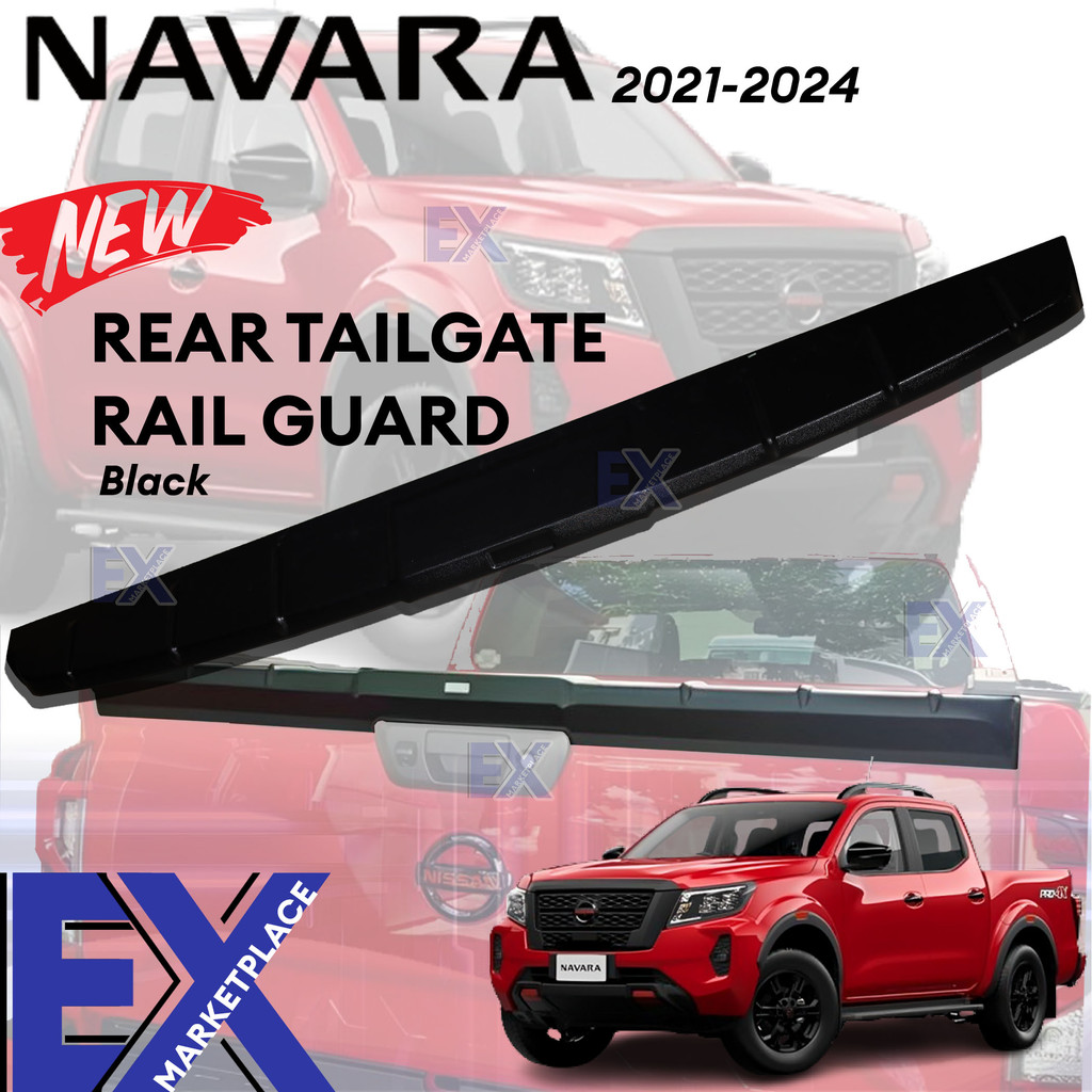 Nissan Navara 2021 to 2024 OEM Rear Tailgate Rail Guard Black 2022 2023 ...