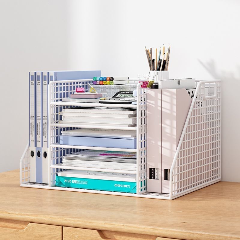 Desktop Bookshelf Book Shelf a4File Storage Box Folder Book Stand File ...