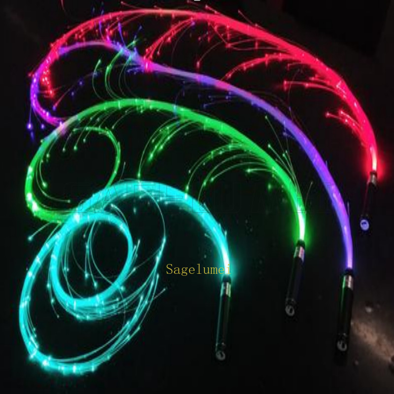 LED Optical Fiber Whip Rechargeable Fiber optic Pixel Light-up Whips ...