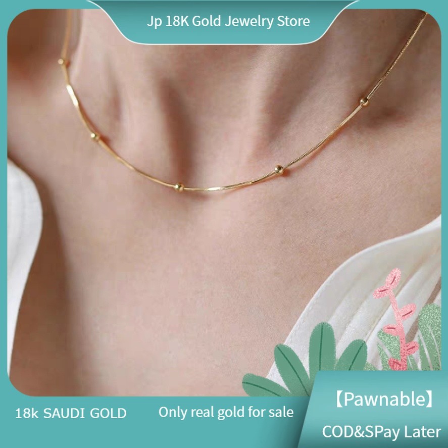 PAWNABLE 18k Saudi gold necklace for woman Heart necklace | Shopee ...